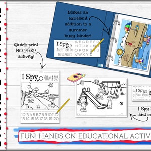 Summer I SPY Set I Spy Numbers I Spy Letters I Spy Sight - Etsy