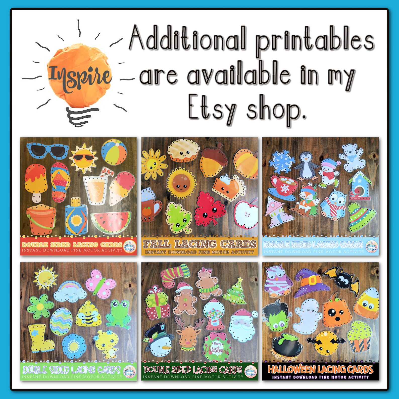 School Days Lacing Cards, Fine Motor Activity, Preschool Centers ...