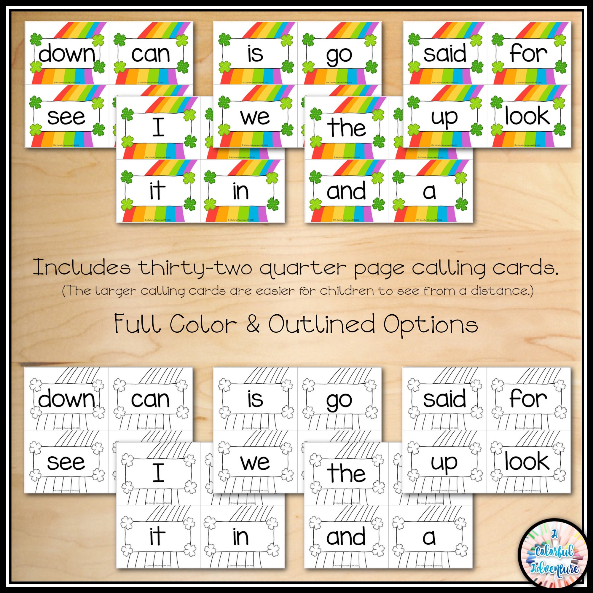 St. Patrick's Day Sight Word 3x3 Preschool Bingo Printable, Kids Party ...