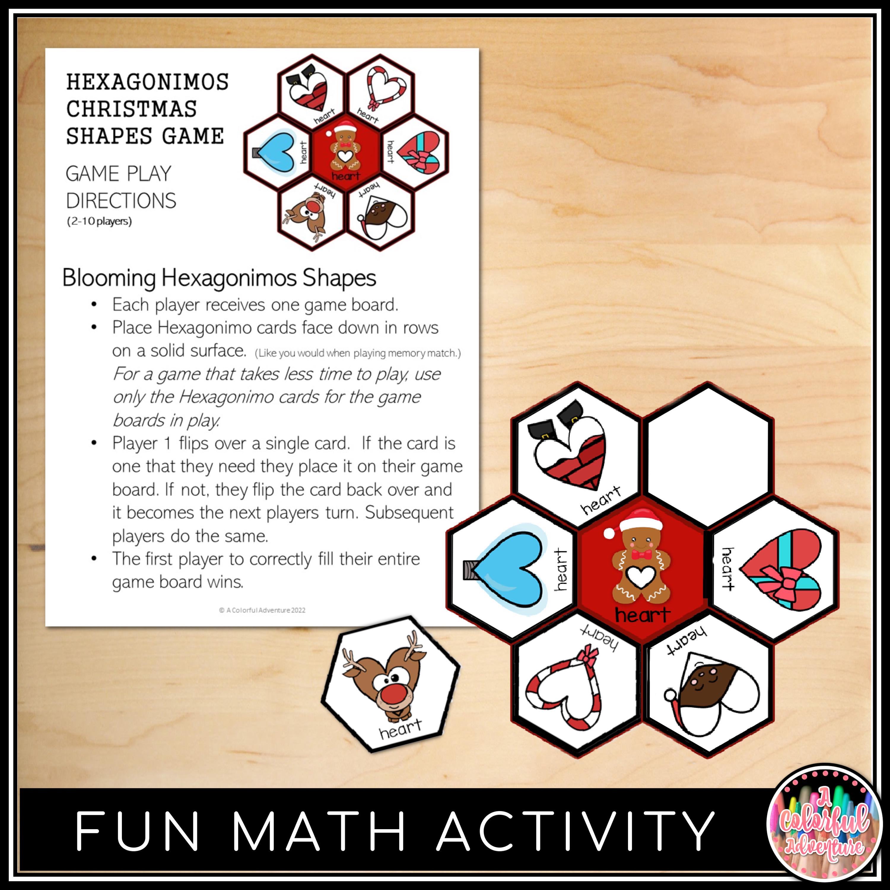 Christmas Preschool Printable Shapes Sorting Activity and Game, 2D ...