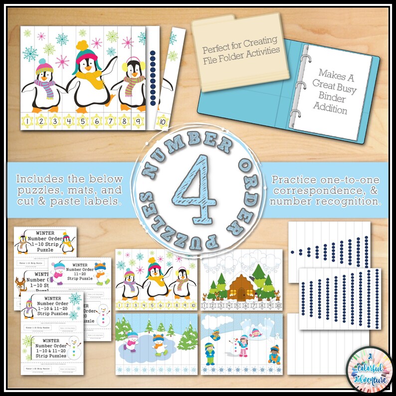 Winter Printables for Kids Interactive Educational Winter Preschool ...