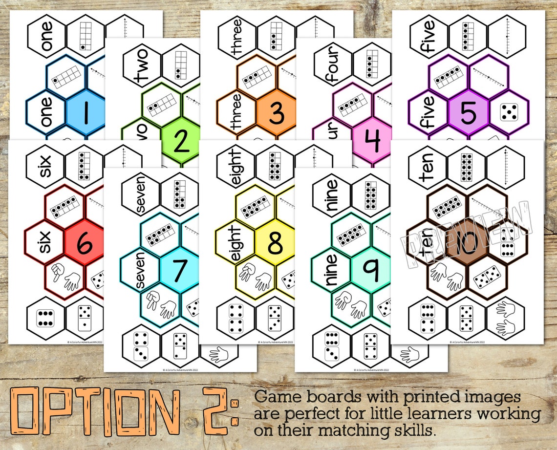 Number Sense 1-10 Game, Kids Printable Game, Preschool Game ...