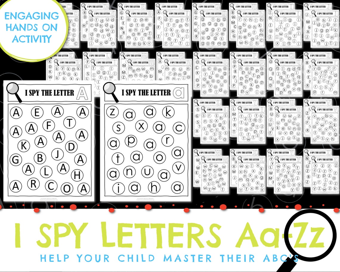 Alphabet I Spy Educational Printable Letter Recognition | Etsy