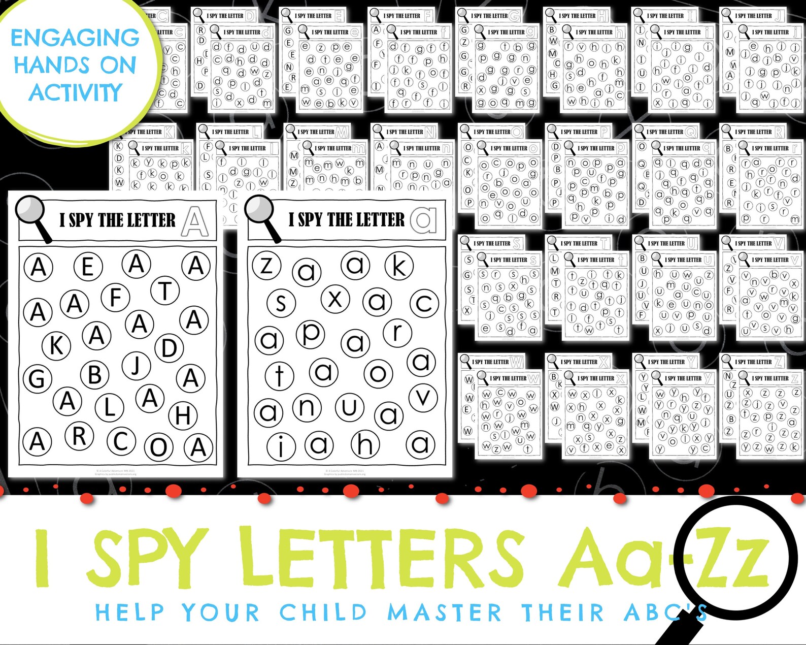 Alphabet I Spy Educational Printable Letter Recognition | Etsy