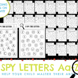 Alphabet I Spy Educational Printable Letter Recognition | Etsy