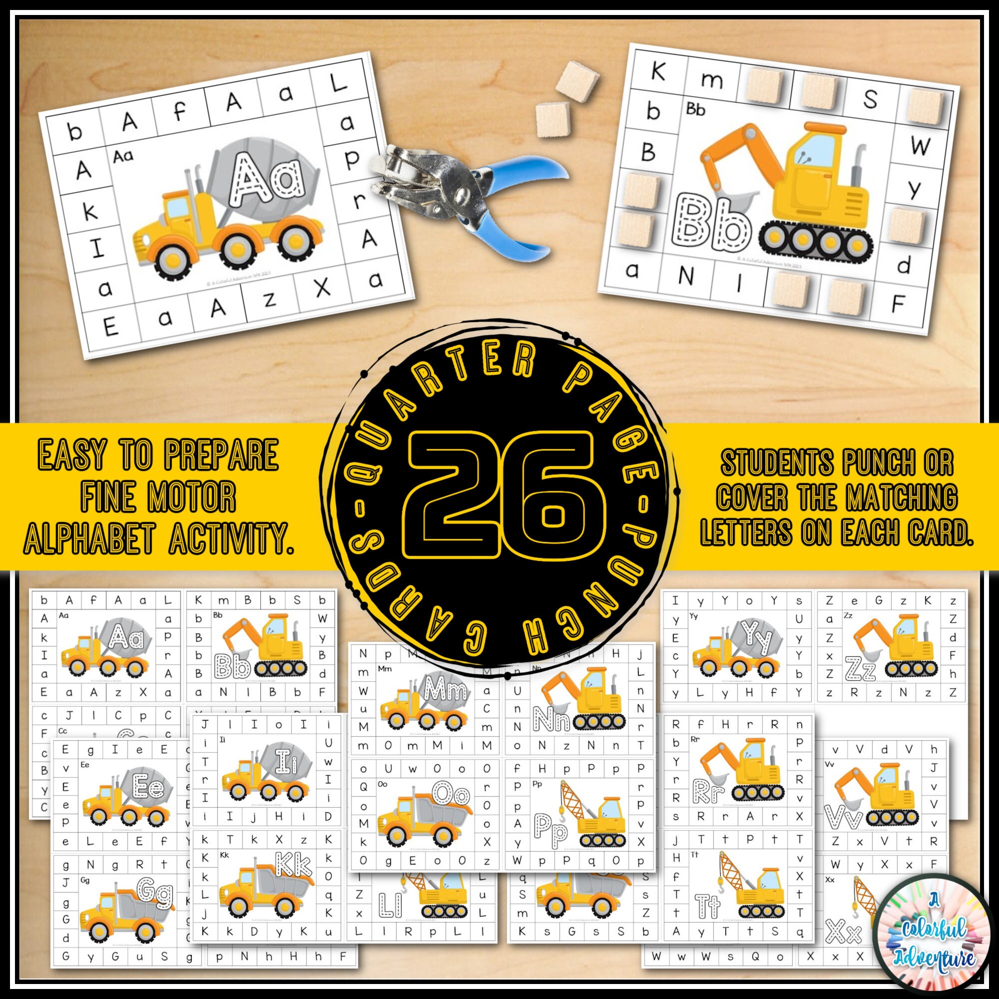 Heavy Equipment Construction Printables for Kids, Math and Literacy ...