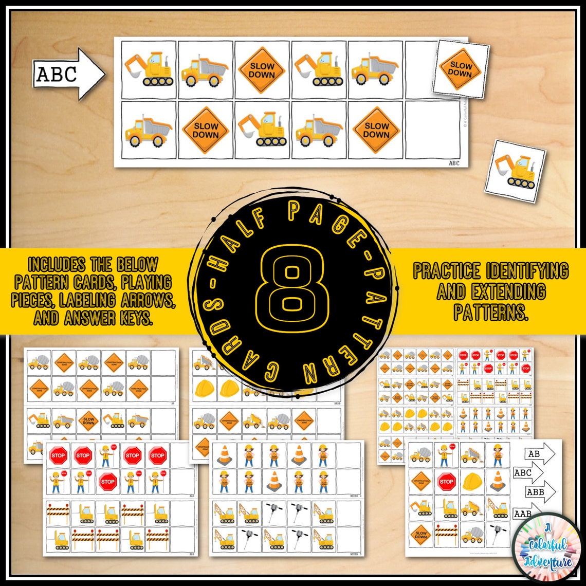 Heavy Equipment Construction Printables for Kids, Math and Literacy ...