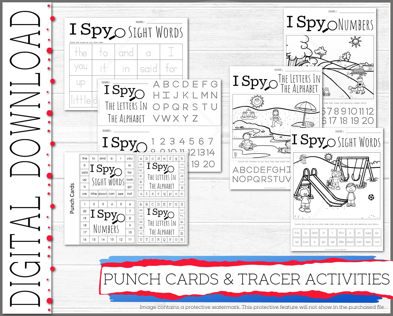 Summer I SPY Set I Spy Numbers I Spy Letters I Spy Sight - Etsy