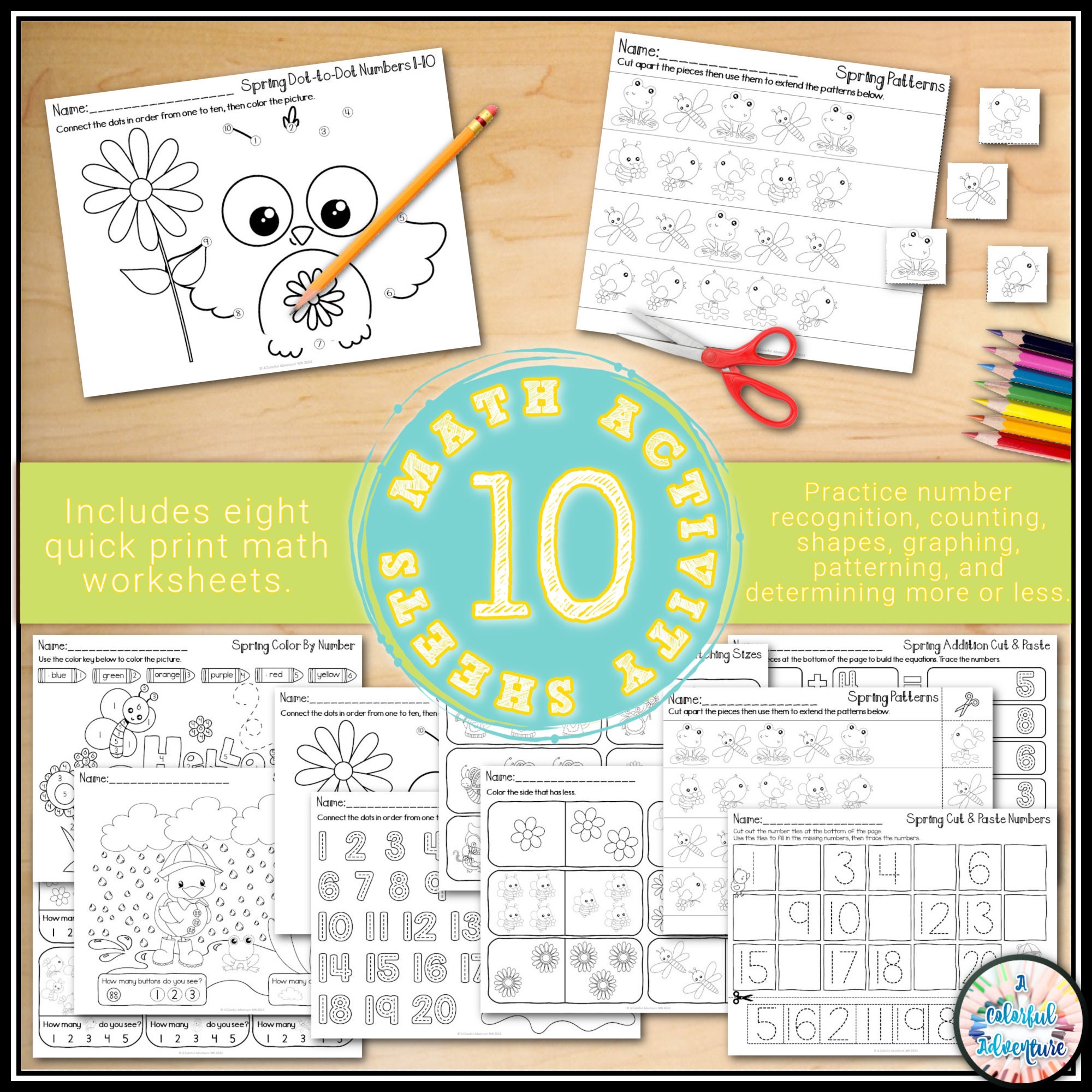 Spring Printables for Kids - Interactive Educational Spring Preschool ...