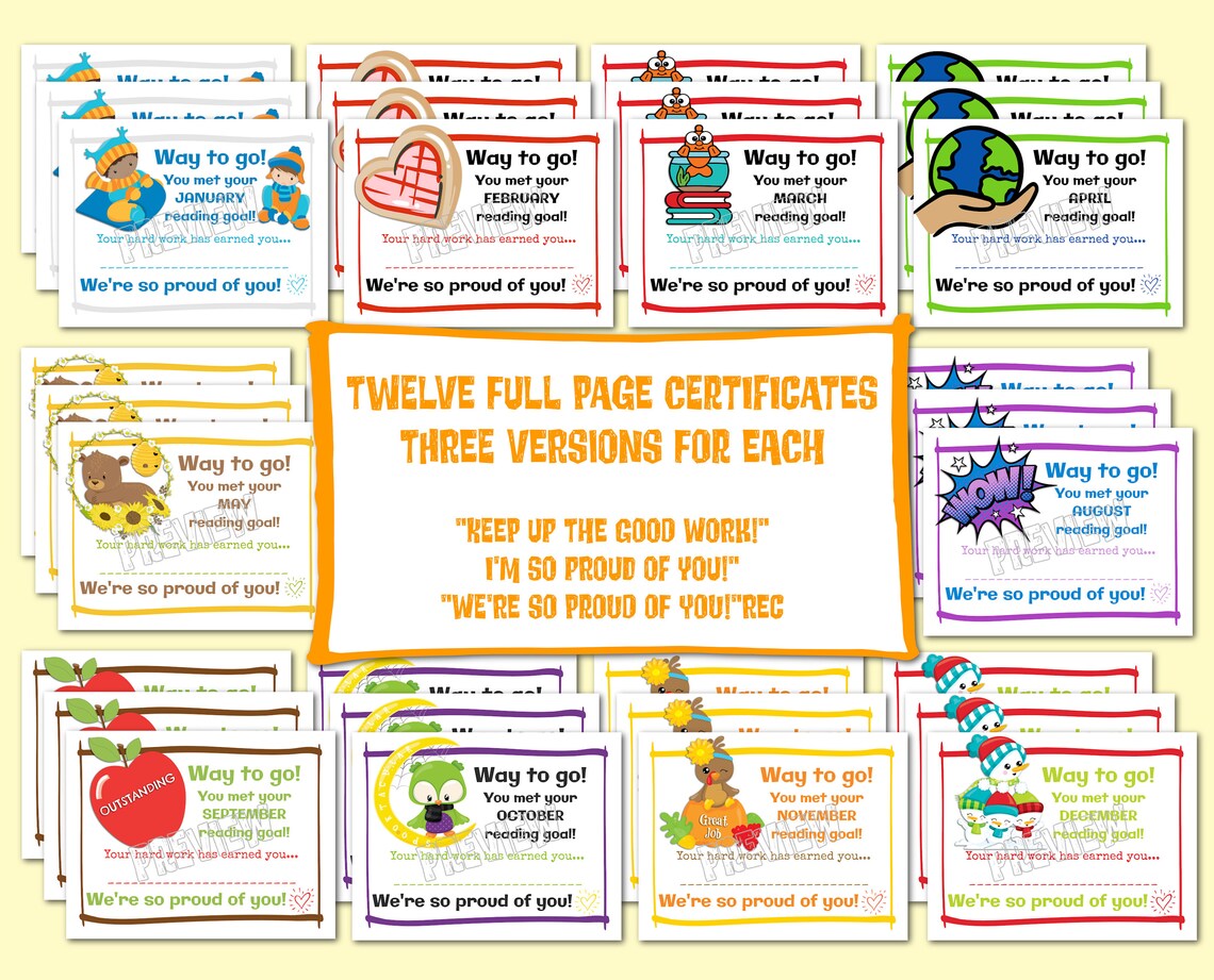 Kids Reading Logs, Reading Challenge, Reading Award Certificates ...