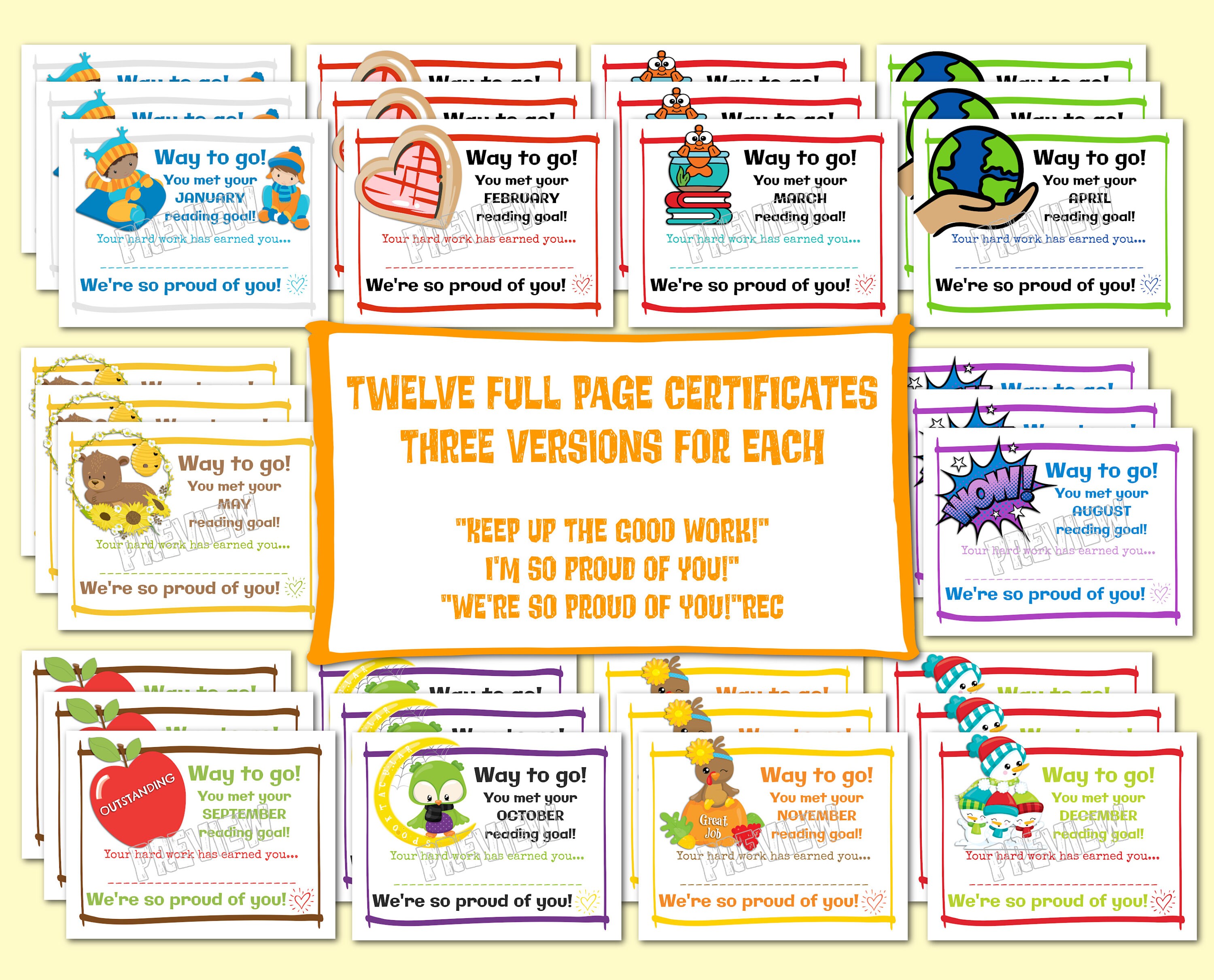 Kids Reading Logs, Reading Challenge, Reading Award Certificates ...