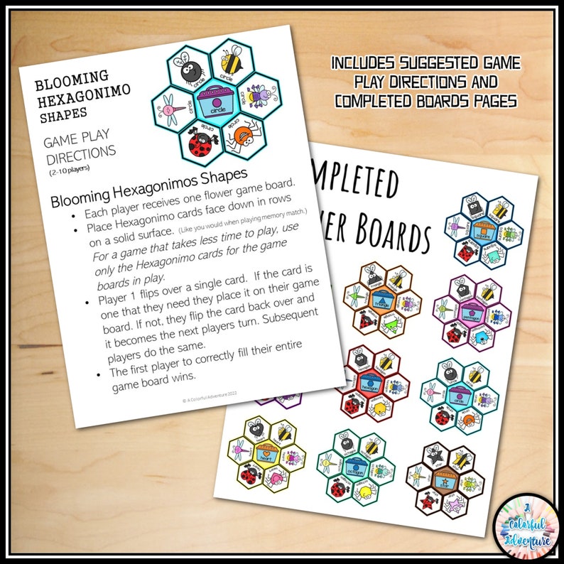 Insects Shape Sort and Game Printable for Kids, Learn to Recognize and ...
