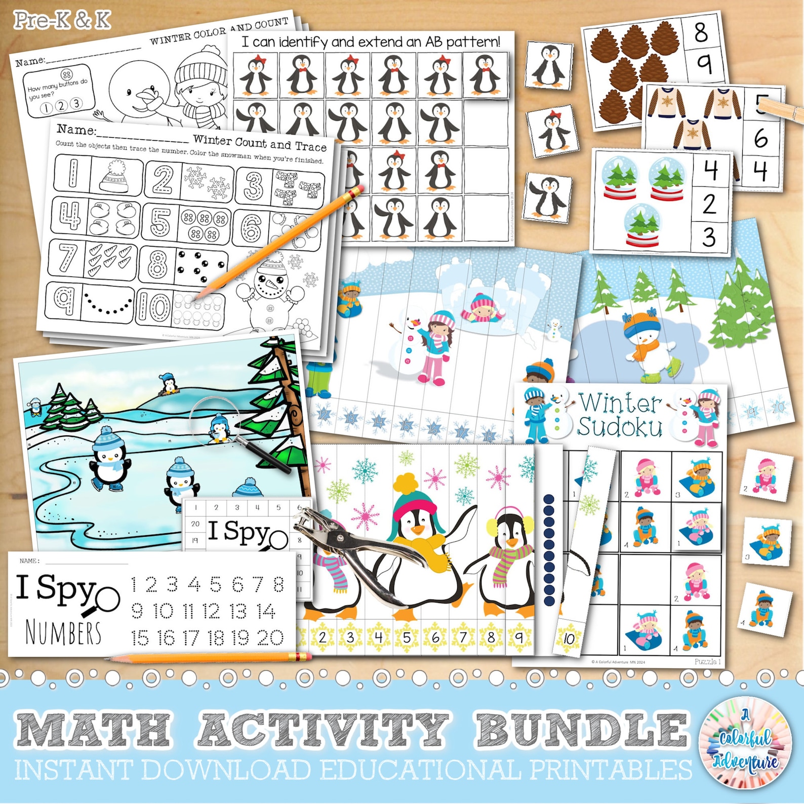 Winter Printables for Kids Interactive Educational Winter Preschool ...