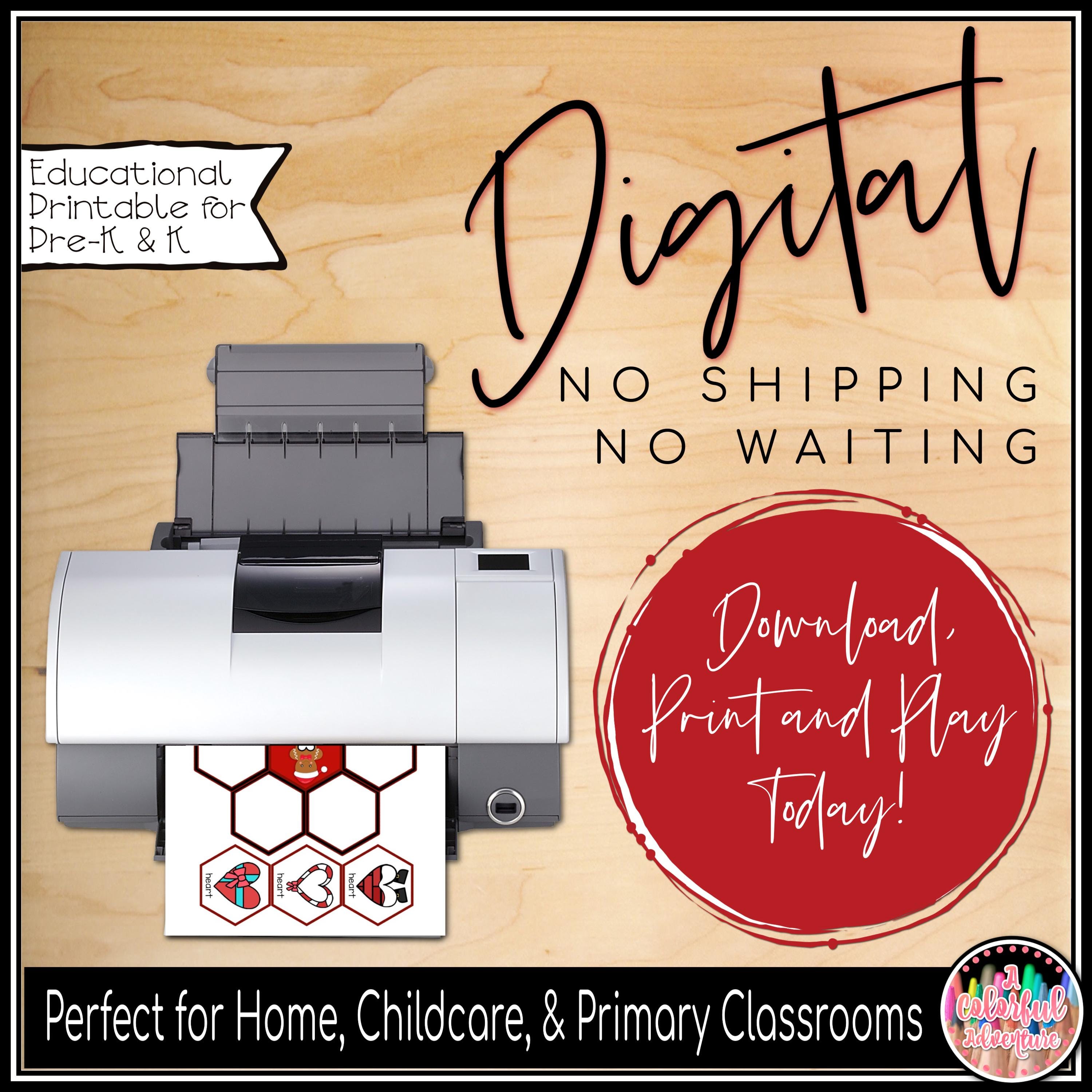 Christmas Preschool Printable Shapes Sorting Activity and Game, 2D ...