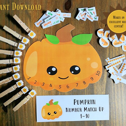 Pumpkin Printable Activities Fall Printable Preschool and - Etsy