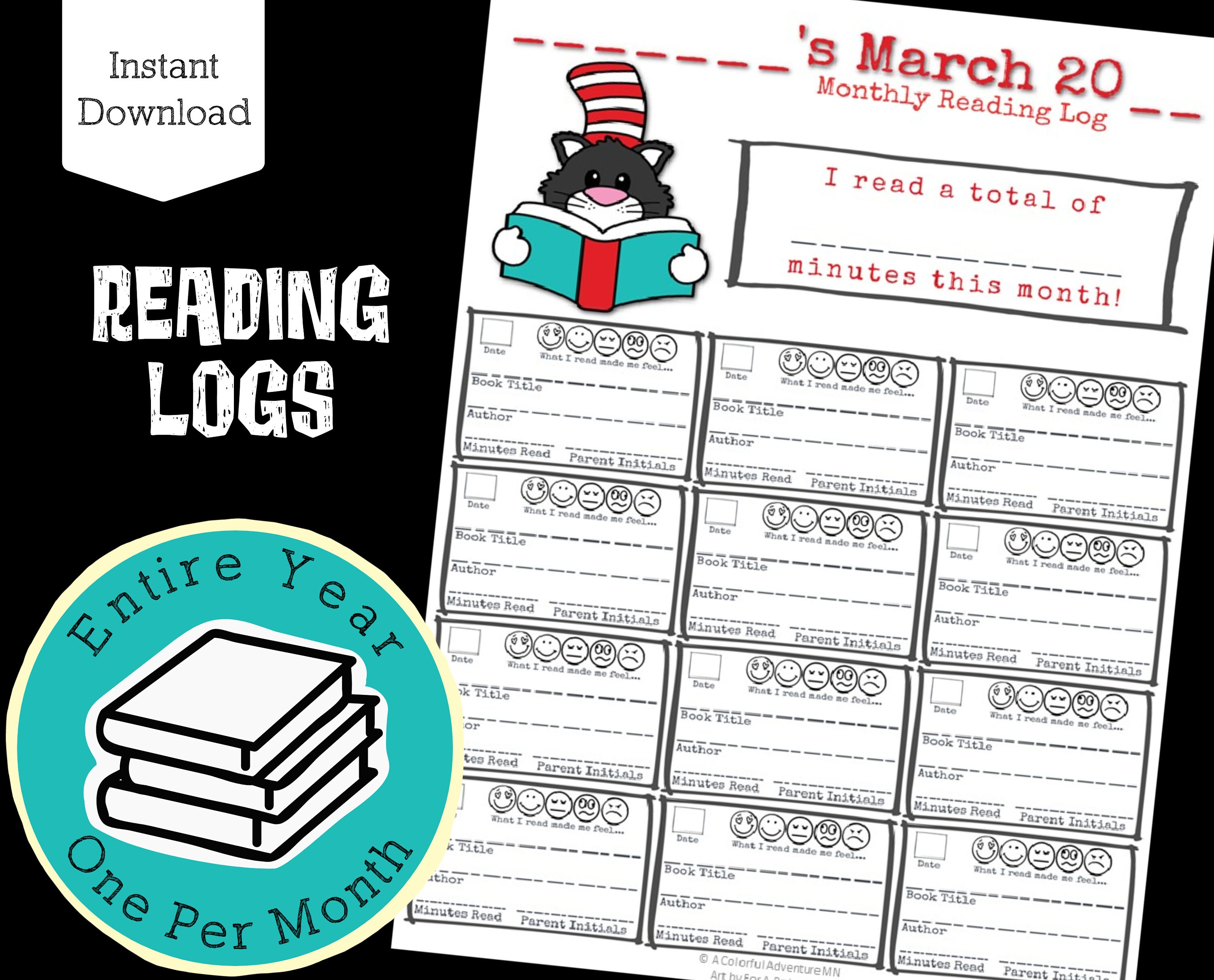Kids Reading Logs, Reading Challenge, Reading Award Certificates ...