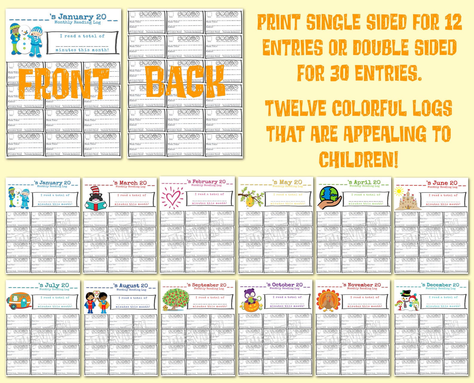 Kids Reading Logs, Reading Challenge, Reading Award Certificates ...