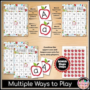 Educational Alphabet Bingo Game for Preschoolers and Kindergarten ...