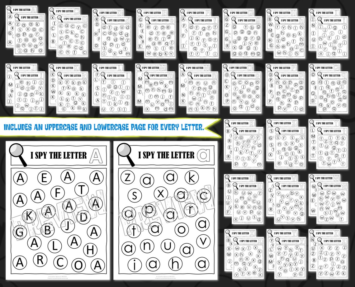 Alphabet I Spy | Educational Printable | Letter Recognition Activity ...
