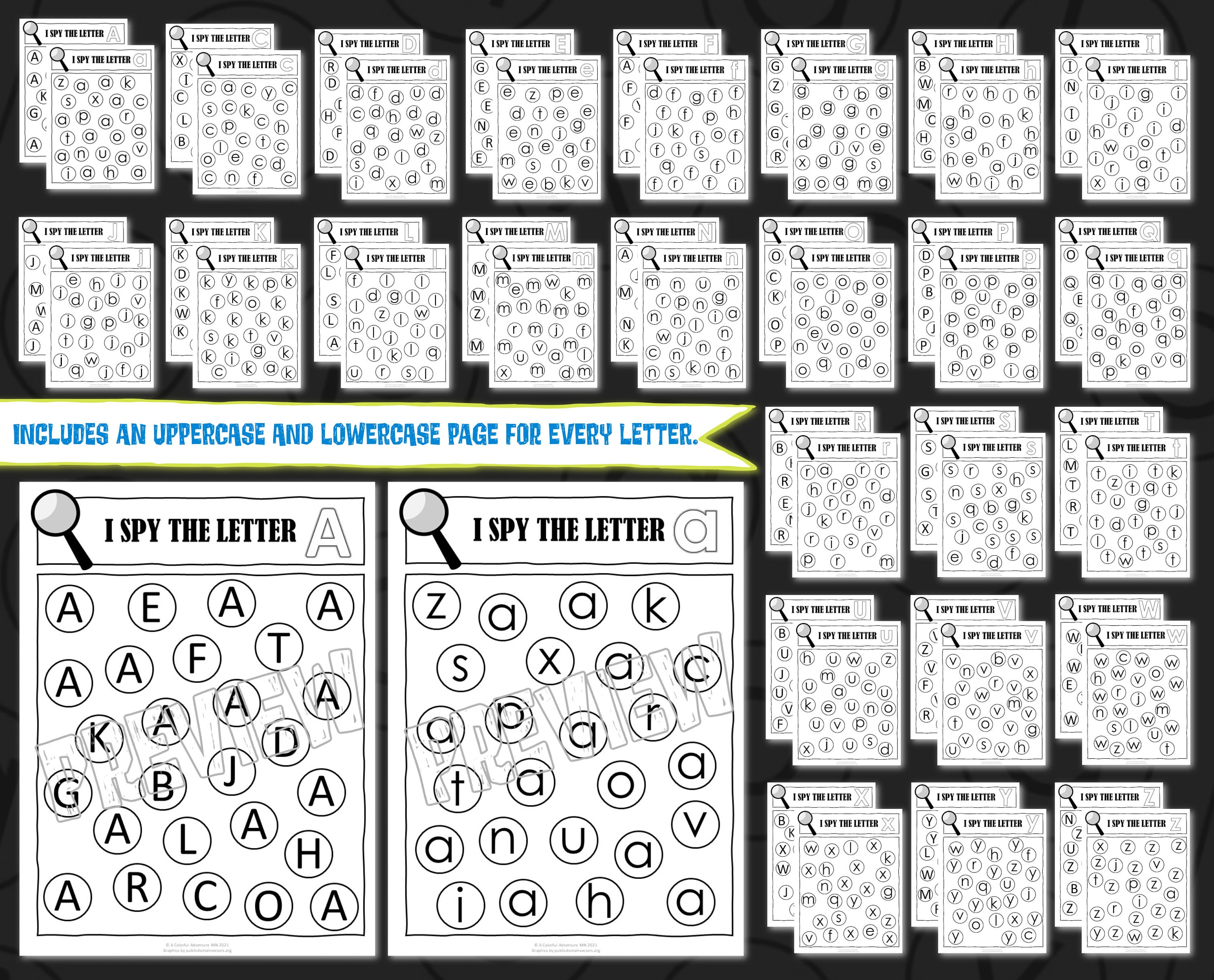 Alphabet I Spy | Educational Printable | Letter Recognition Activity ...