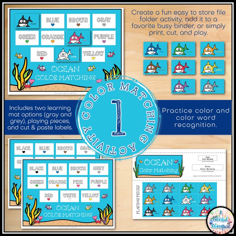 Under the Sea Ocean Themed Preschool Printable Activities for Kids ...