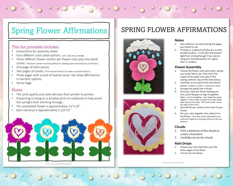 Spring Affirmations for Kids - Positive Affirmations Bulletin Board Kit ...