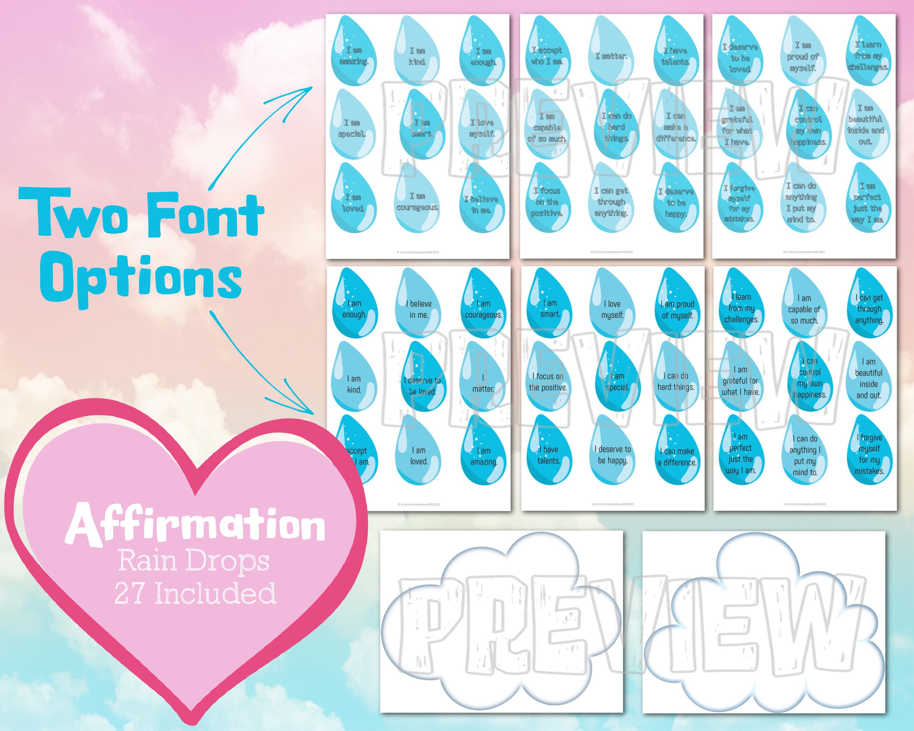 Spring Affirmations for Kids - Positive Affirmations Bulletin Board Kit ...