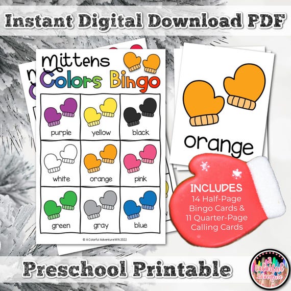 Printable Bingo Colors Preschool Colors Teaching Colors