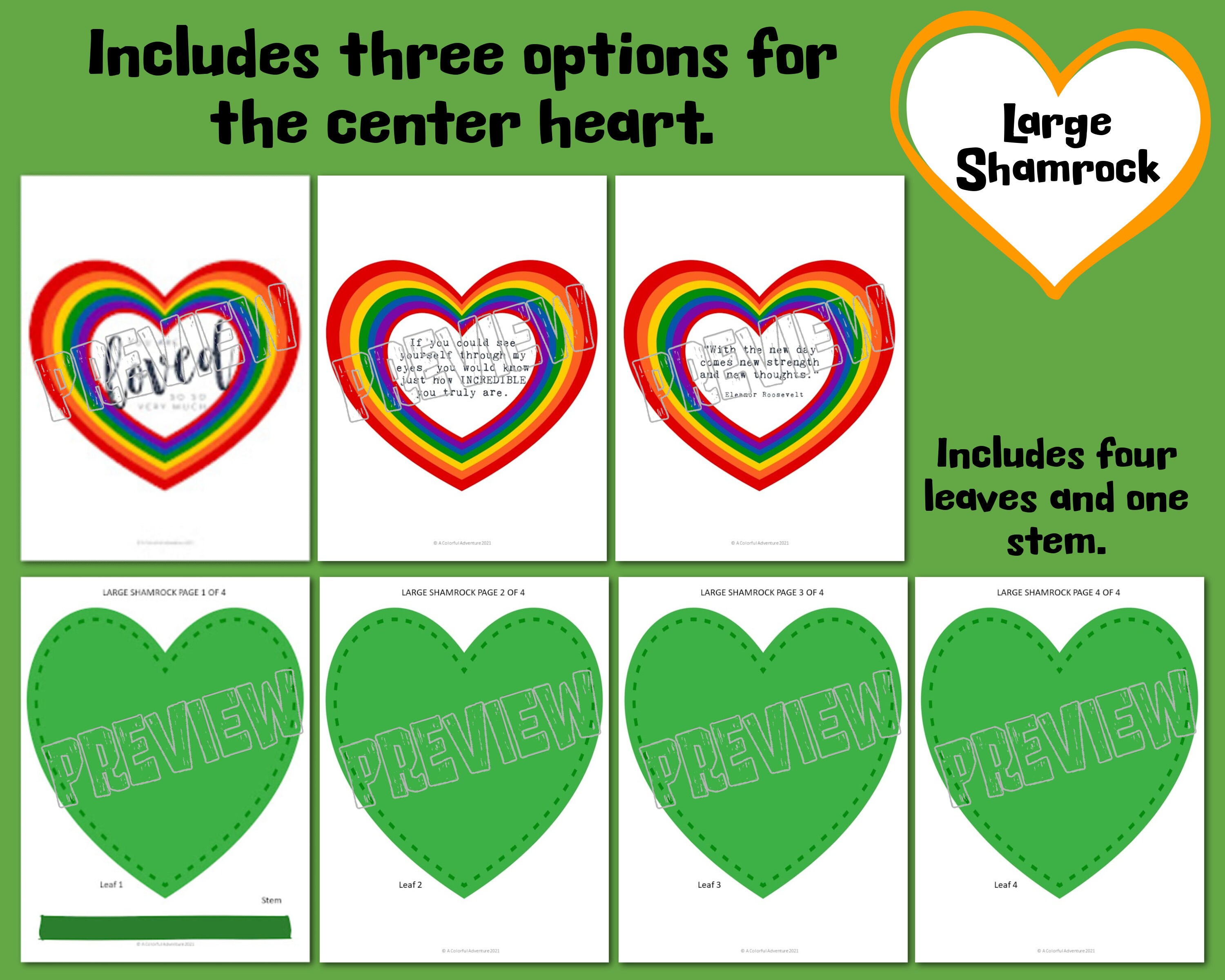 St. Patrick's Day Printable Decor, Shamrock Positive Affirmations ...