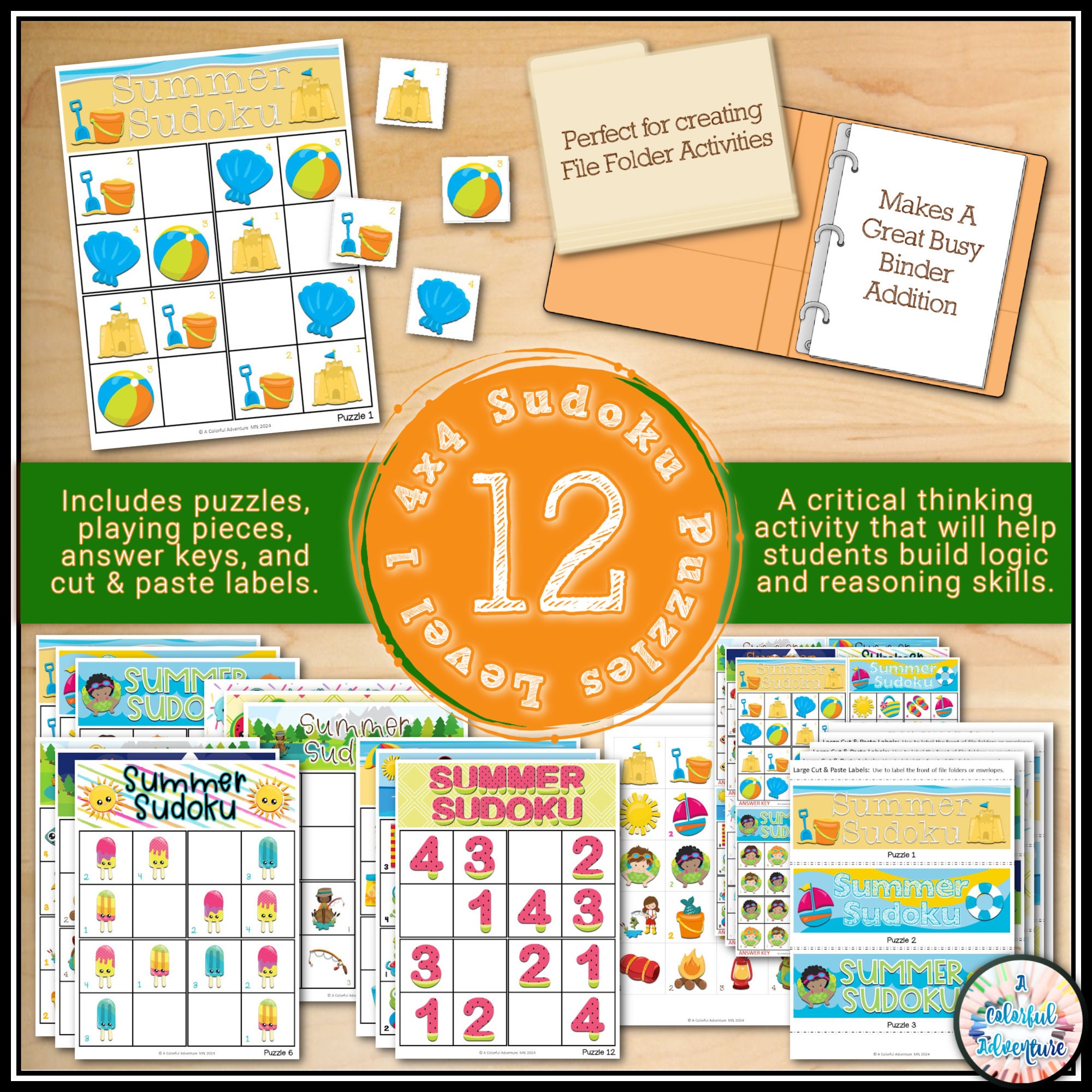 Summer Printables for Kids Interactive Educational Summer Preschool ...