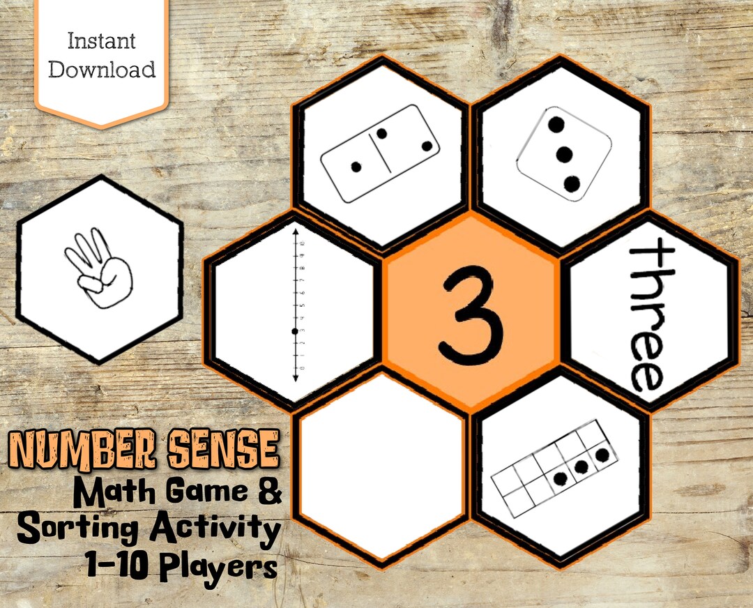 Number Sense Game: Printable Math Activity for Kindergarten (digital ...