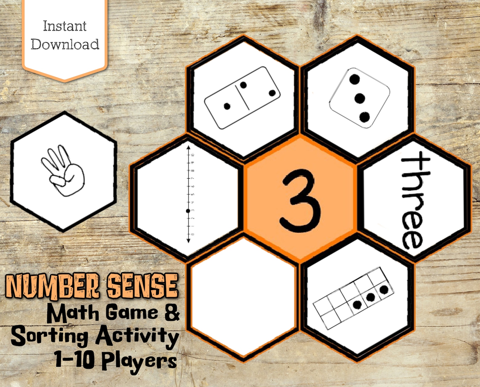 Number Sense 1-10 Game, Kids Printable Game, Preschool Game ...