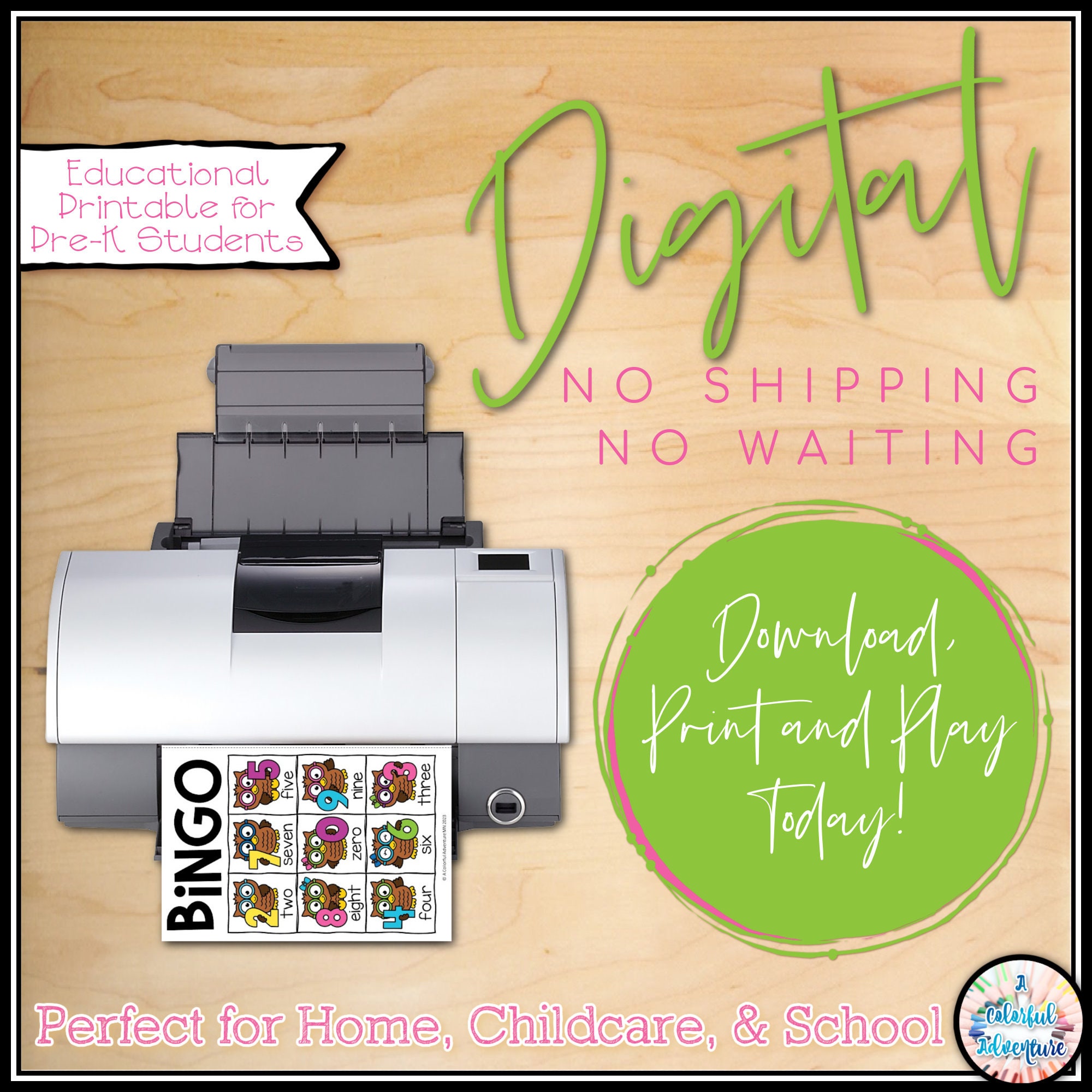 Woodland Owl Numbers Bingo: Preschool Kids Game (digital Download) - Etsy