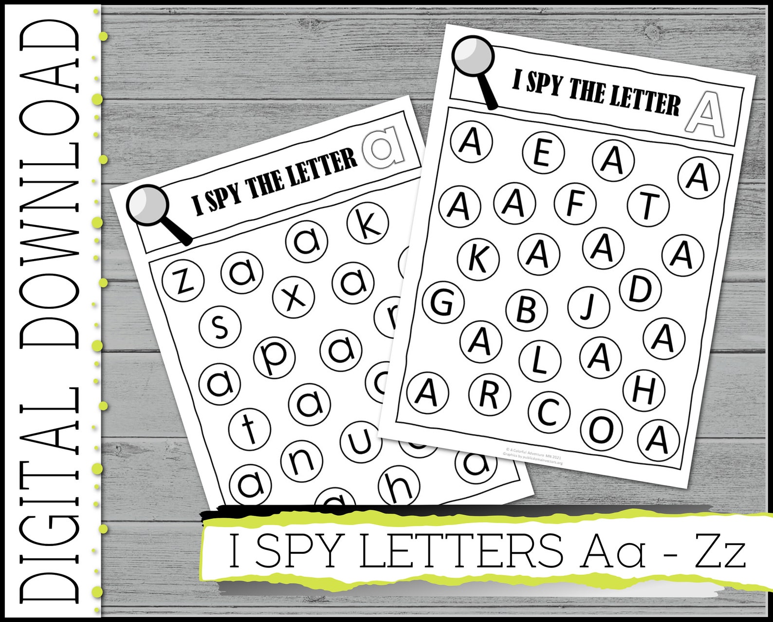 Alphabet I Spy Educational Printable Letter Recognition - Etsy