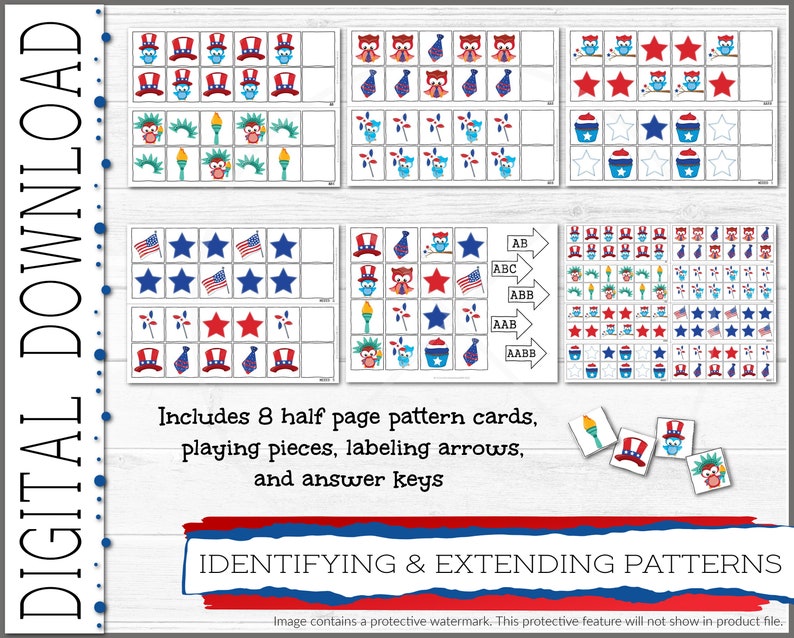 Patriotic 4th of July Activity Bundle Summer Printables for - Etsy