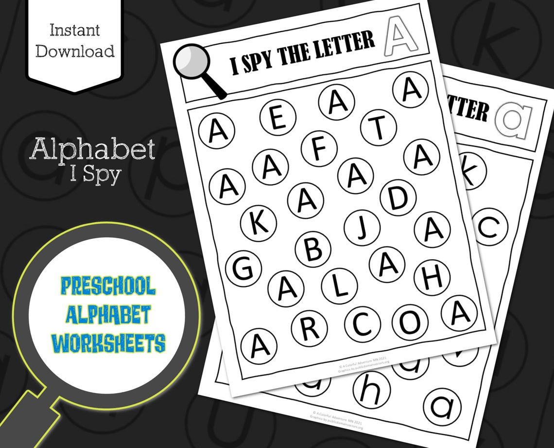 Alphabet I Spy | Educational Printable | Letter Recognition Activity ...