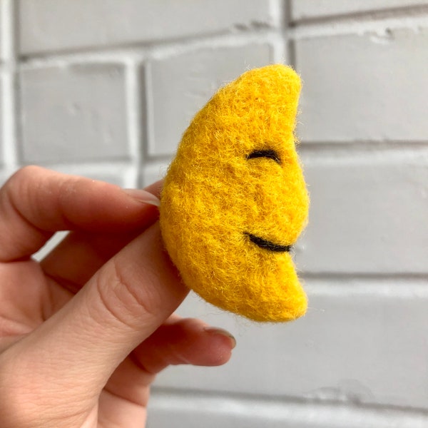 Needle Felted Moon - Etsy