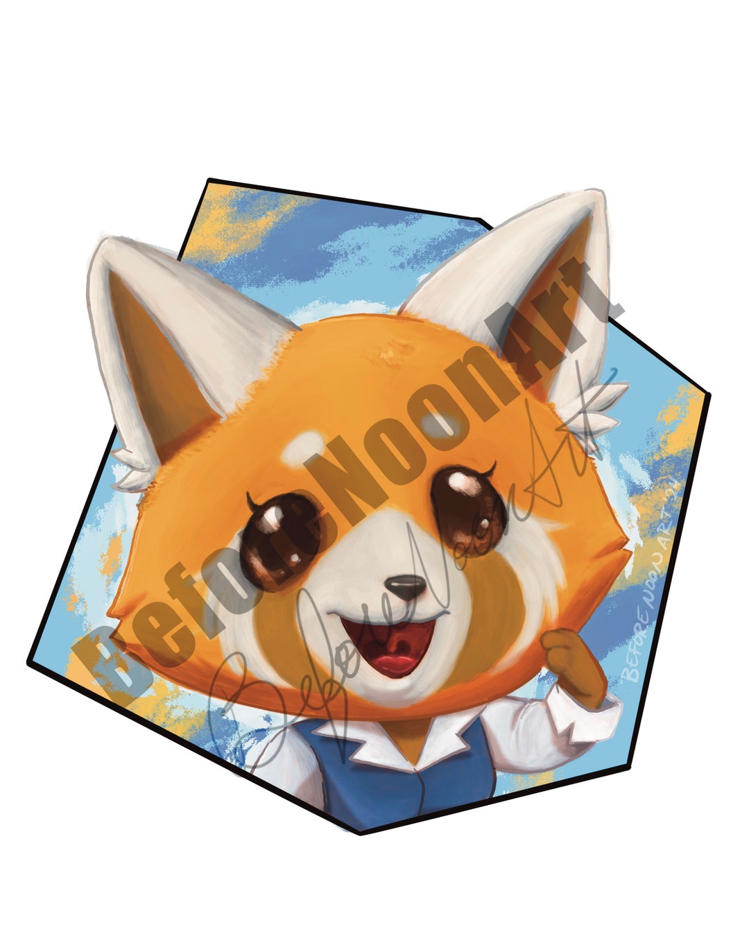Aggretsuko Art Print - Etsy