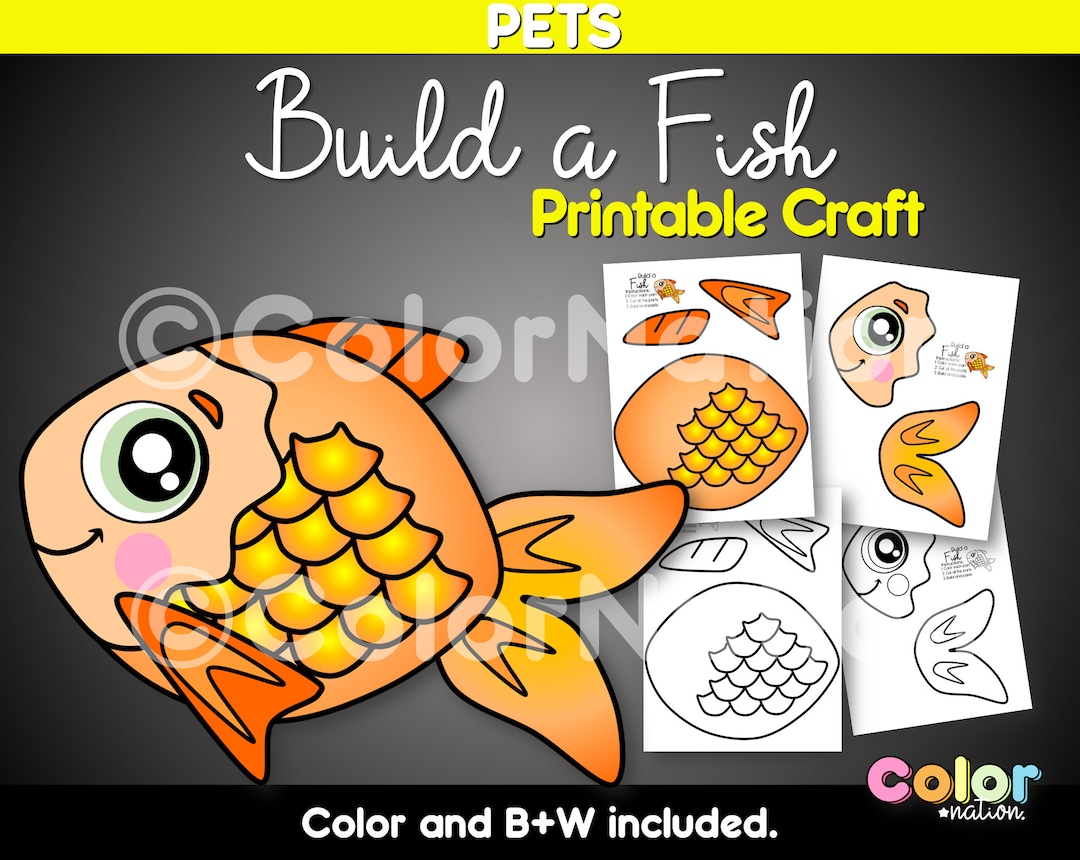 Build a Fish Craft - Pets Activity - Class Pet - Sea Activity - Ocean ...