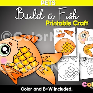 Build a Fish Craft - Pets Activity - Class Pet - Sea Activity - Ocean ...