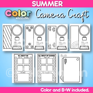 Camera Summer Craft - All About Me - Bulletin Board Activities Back to ...