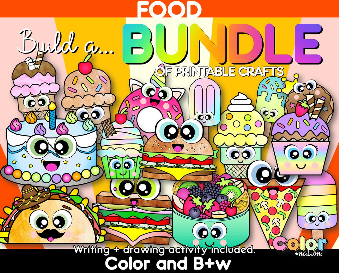 Build a Food BUNDLE of Printable Crafts - Chef Day - Summer - Pizza ...