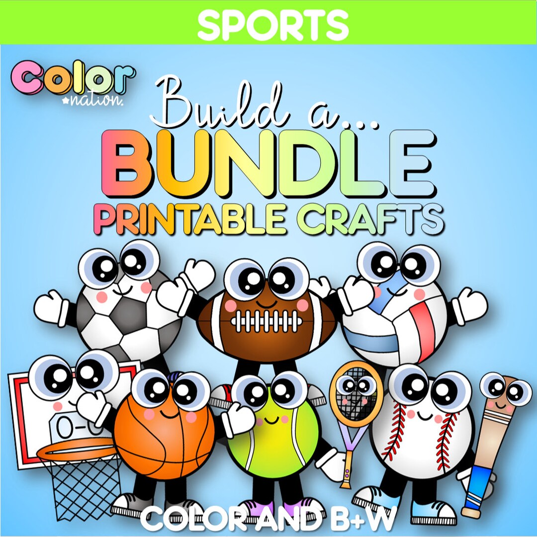 Sports Craft Bundle | Ball Craft | Bulletin Board | Soccer, Basket ...