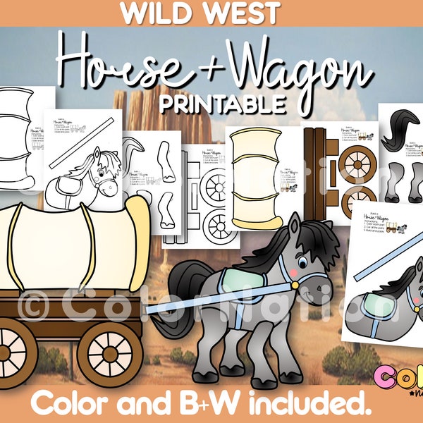 Covered Wagon Craft - Etsy