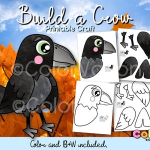 Build a Crow Craft - Fall Craft - Fall Activities - Thanksgiving - Fall ...