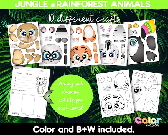 Rainforest Animals Crafts For Kids