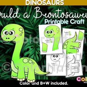 Build a Brontosaurus Craft - Dinosaur Craft - Prehistoric Activities ...