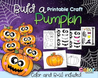 Build a Mummy Craft, Halloween Printable Craft for Kids, Halloween ...