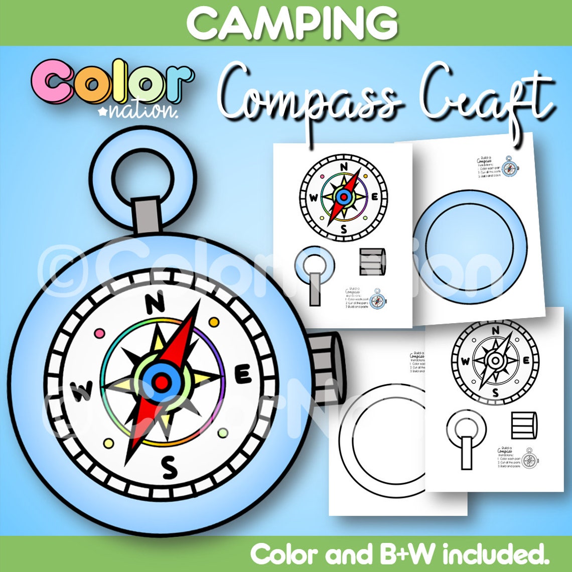 Camping Crafts Bundle PART 1 Camping Theme Activities Summer Bulletin ...