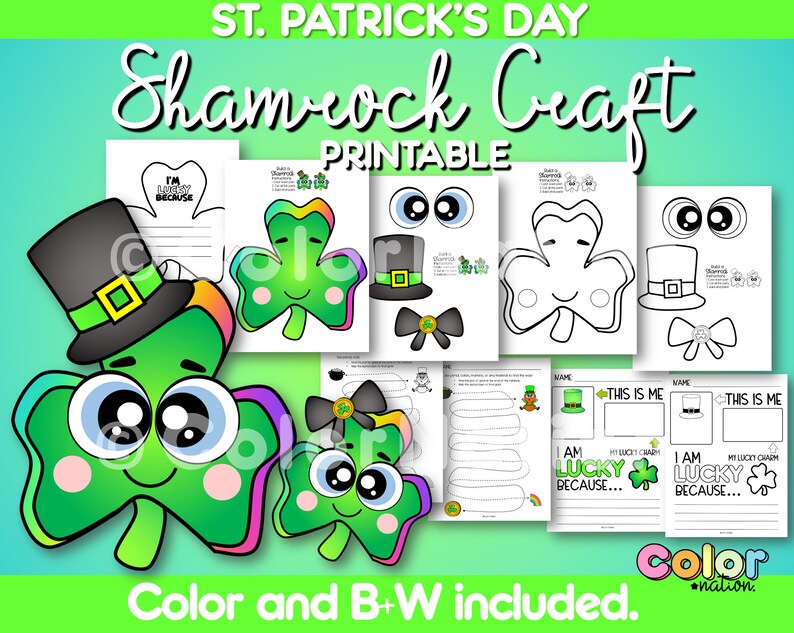 Shamrock Craft, Clover Craft, March Craftivity St. Patrick's Day ...